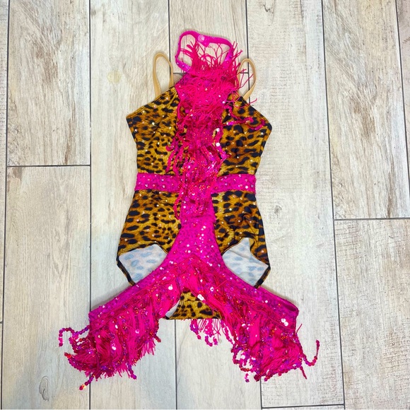 HILDE | Costumes | Custom Ballroom Leotard With Fringe Detail Solo Or ...